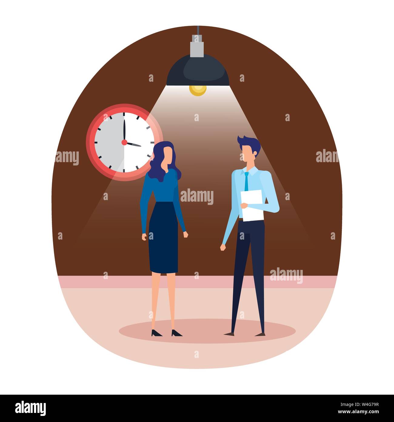 business couple in the workplace characters Stock Vector Image & Art ...