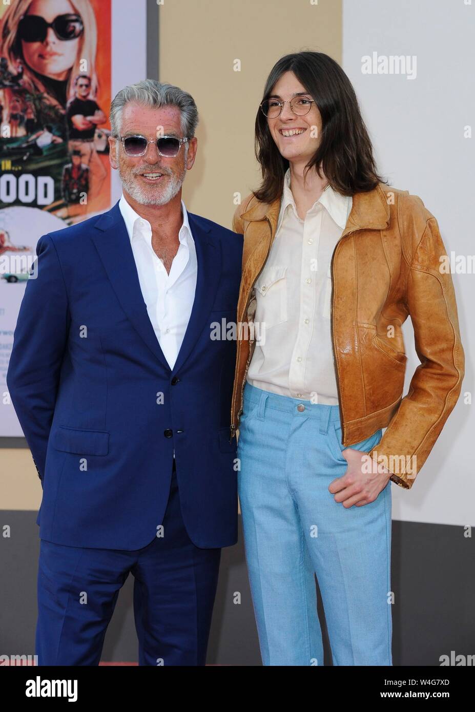 Los Angeles, CA, USA. 22nd July, 2019. Pierce Brosnan, Dylan Brosnan at ...