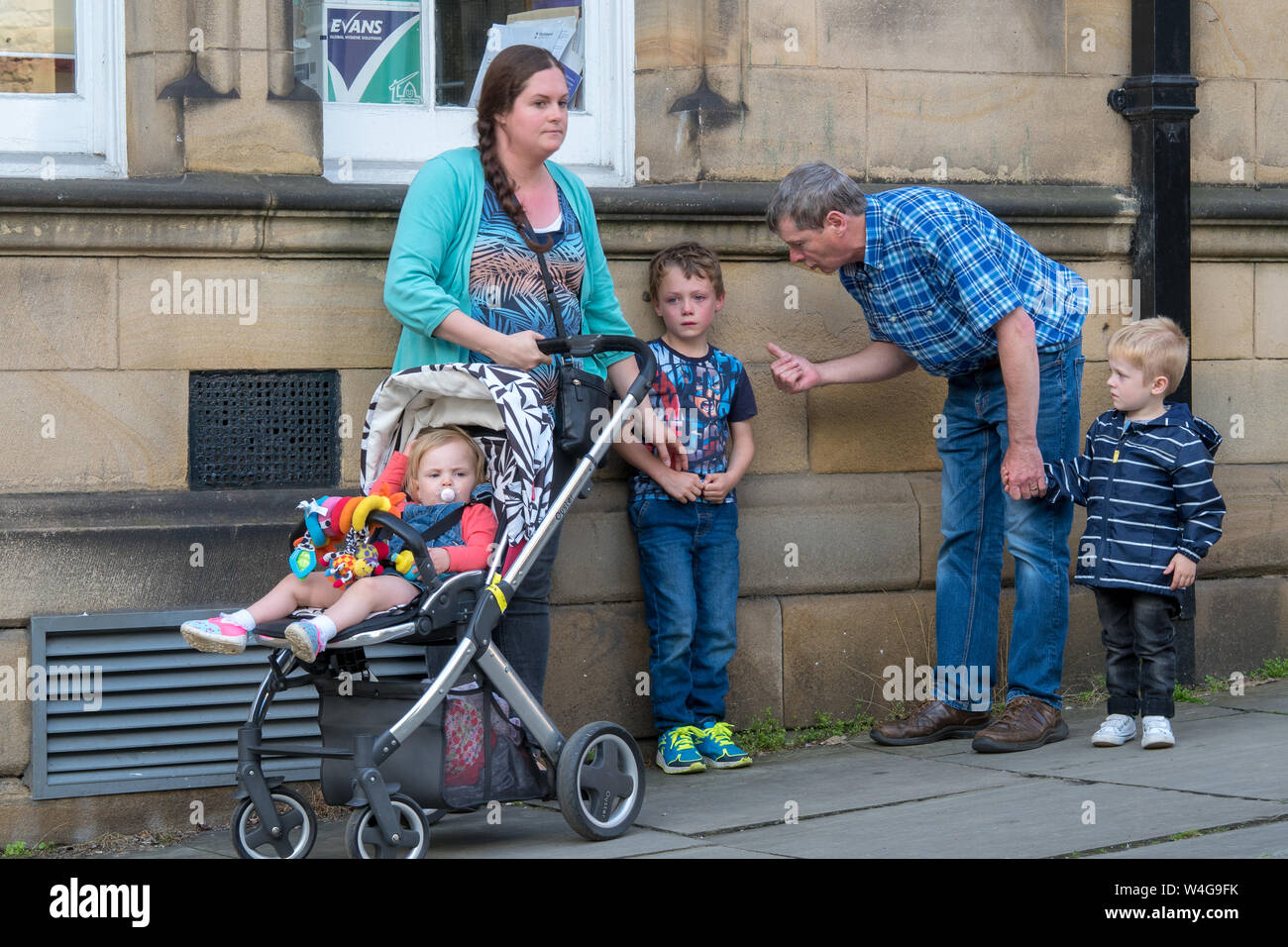People shopping in the centre of Lancaster Stock Photo - Alamy