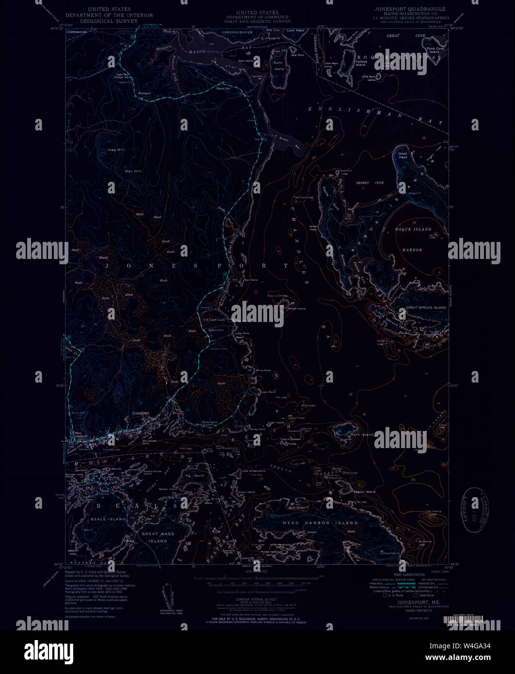 Map of jonesport maine hi-res stock photography and images - Alamy