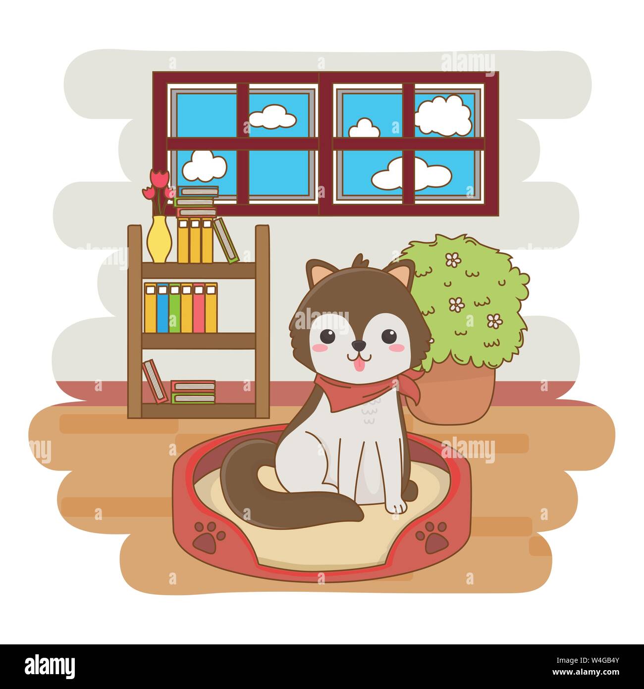 Dog cartoon design, Mascot pet animal nature cute and puppy theme ...