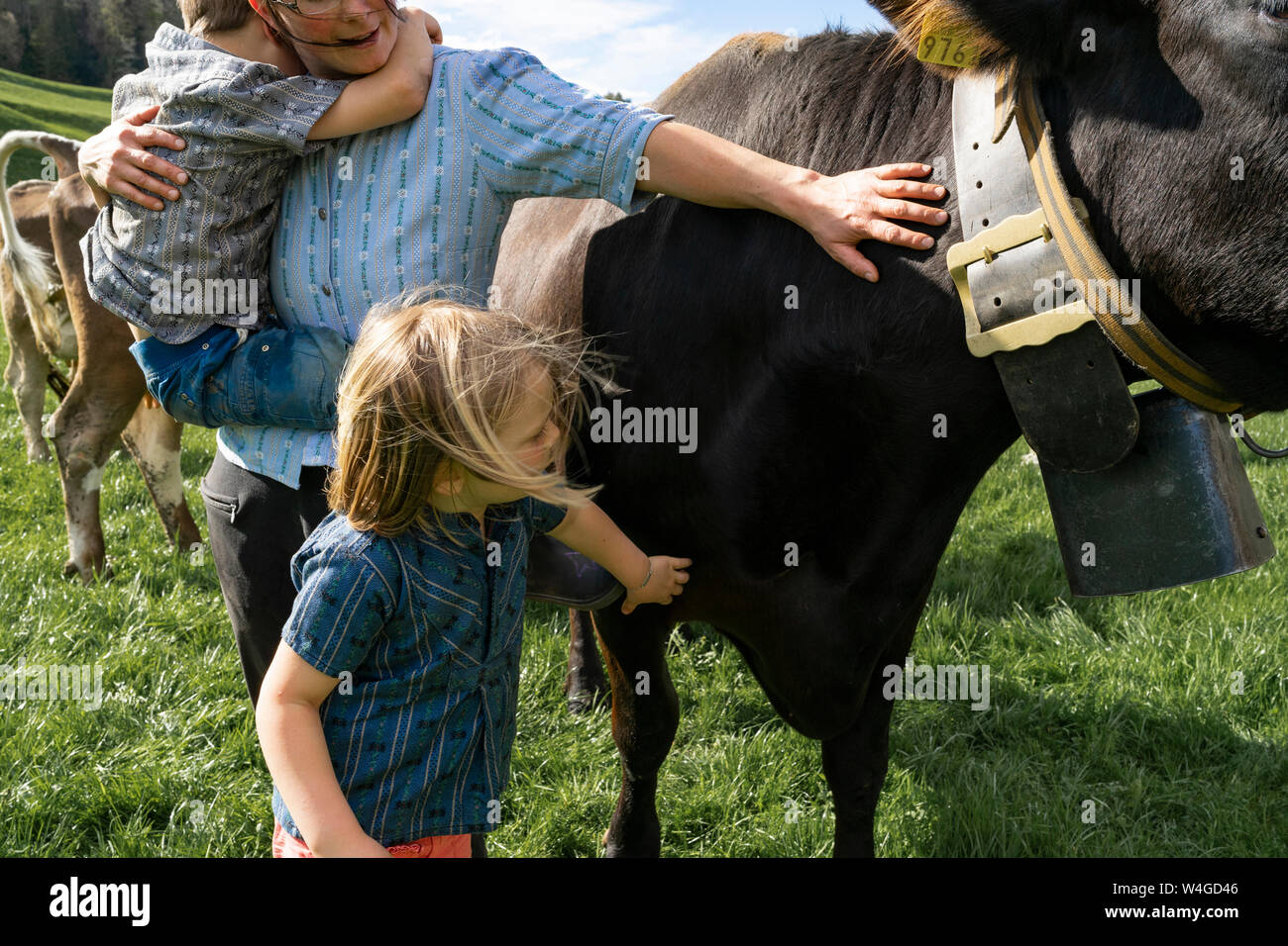 Child farming alps hi-res stock photography and images - Alamy
