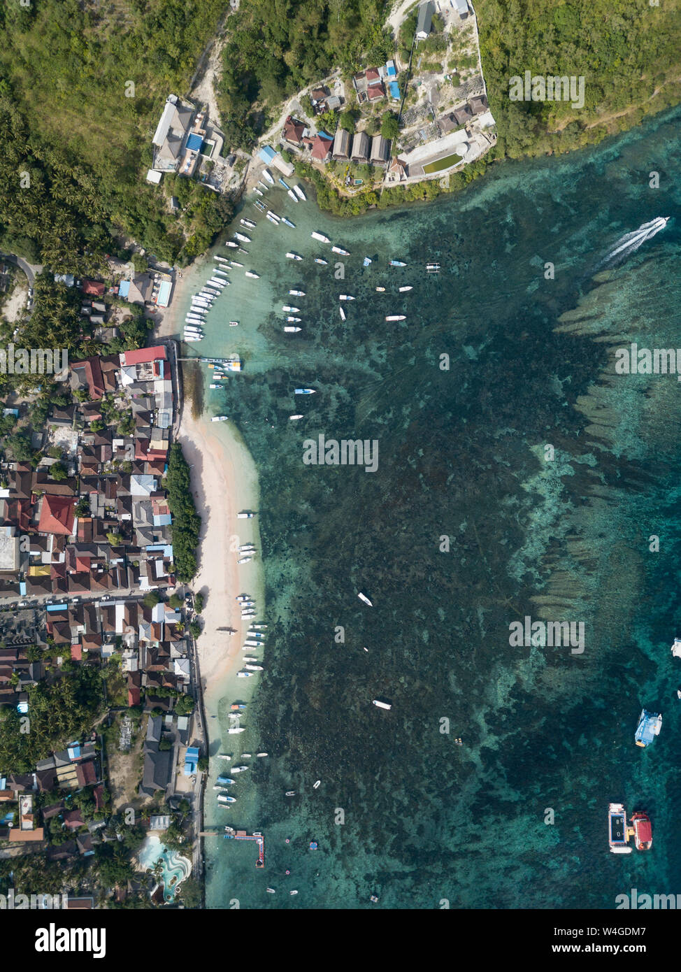 Aerial view of Nusa Penida beach, Nusa Penida, Bali, Indonesia Stock ...