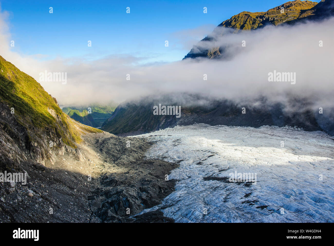 Aerial view of Fox Glacier, South Island, New Zealand Stock Photo - Alamy