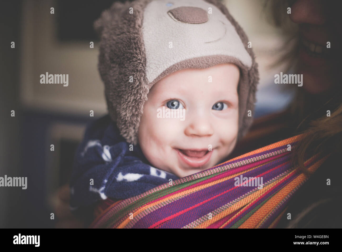Portrait of a baby boy smiling hi-res stock photography and images - Alamy