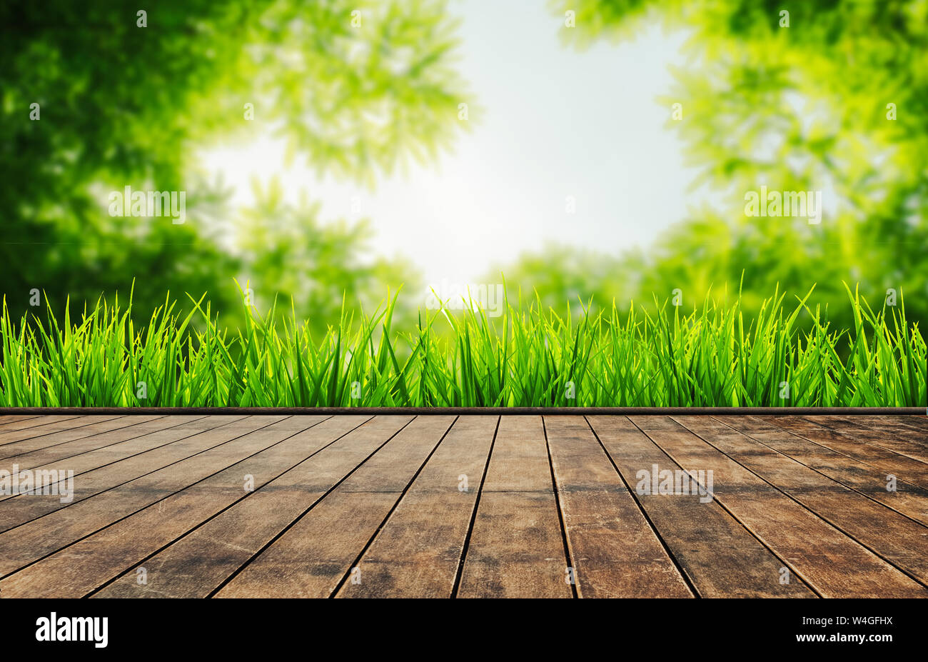 wood textured backgrounds and sky field backgrounds Stock Photo - Alamy