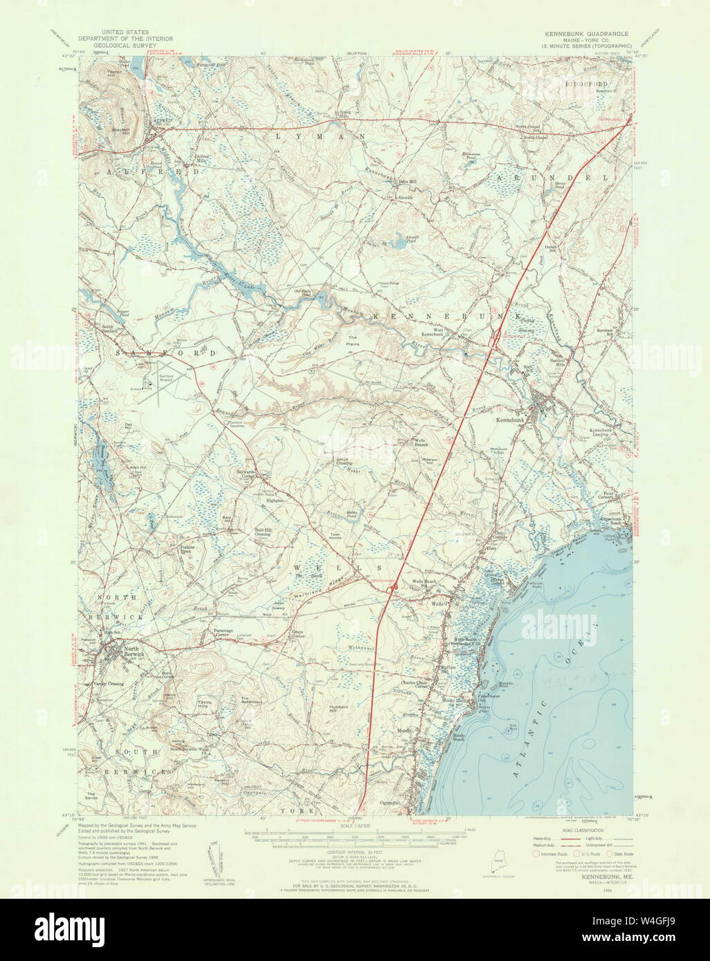 Kennebunk map hi-res stock photography and images - Alamy