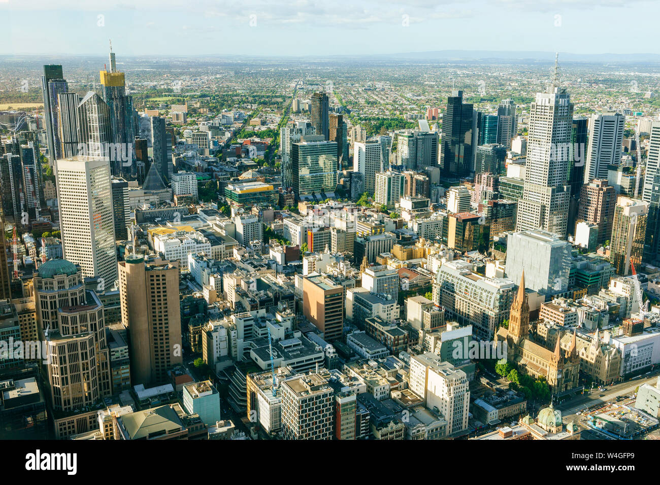 Elevated view of melbourne skyline hi-res stock photography and images ...