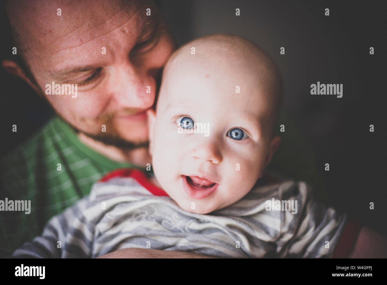Cheerful baby boy father hi-res stock photography and images - Alamy
