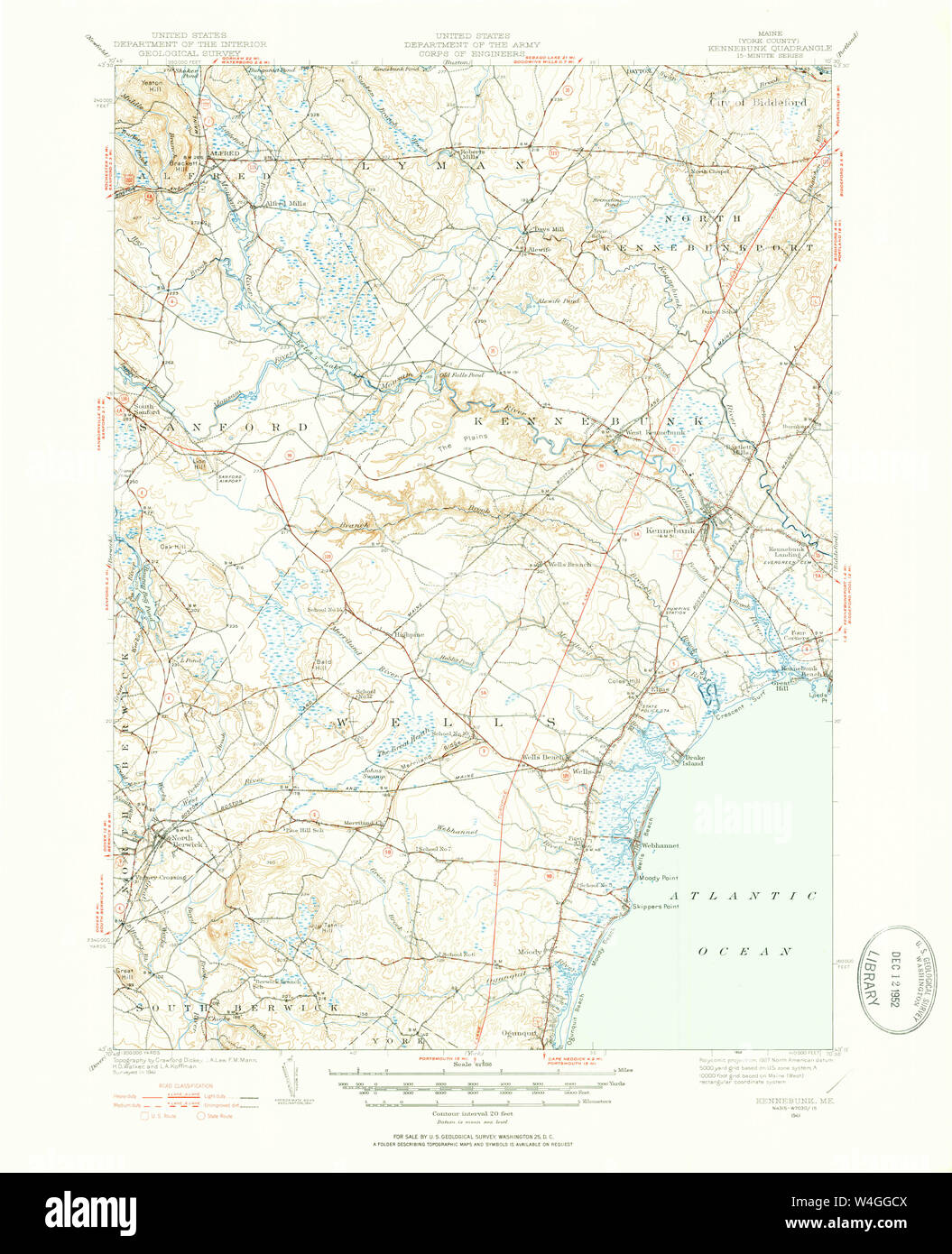 Kennebunk map hi-res stock photography and images - Alamy