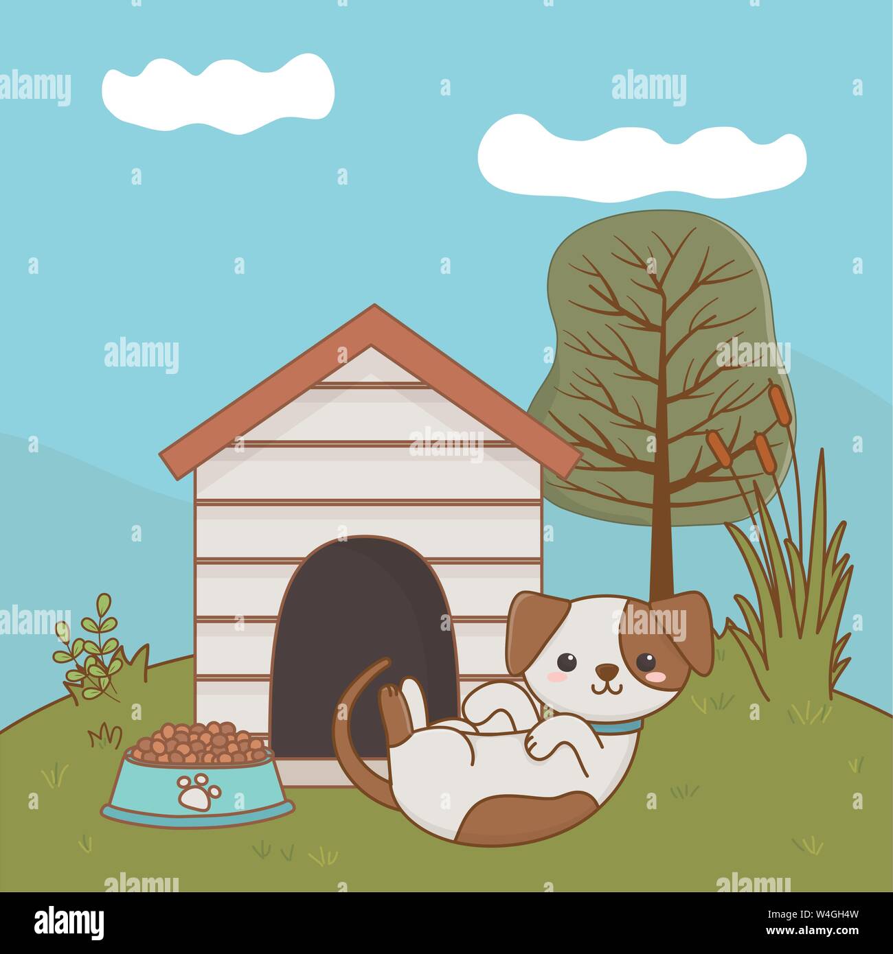 Dog cartoon design, Animal cute zoo life nature and fauna theme Vector ...