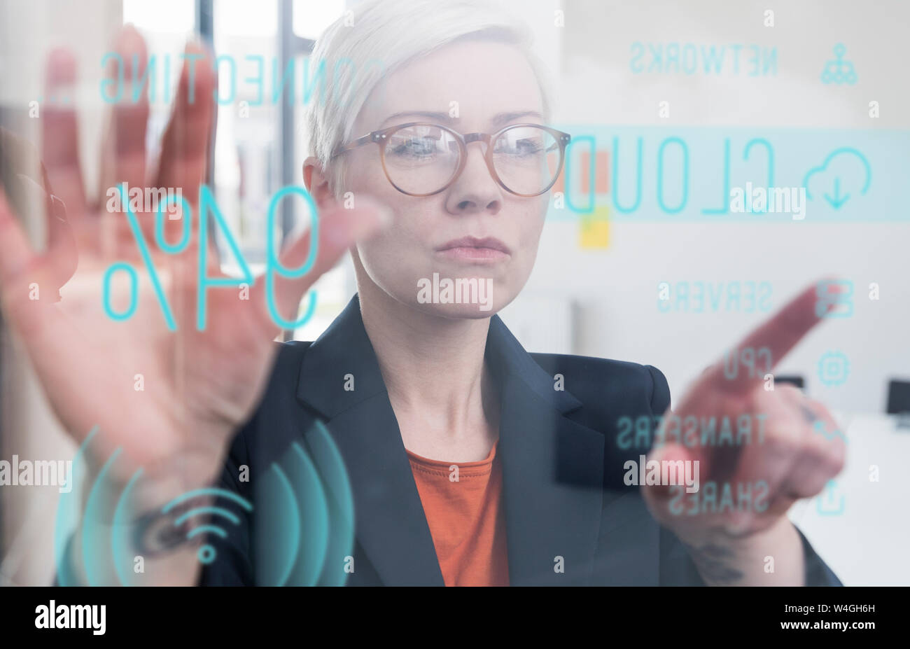 Network glass wall hi-res stock photography and images - Alamy