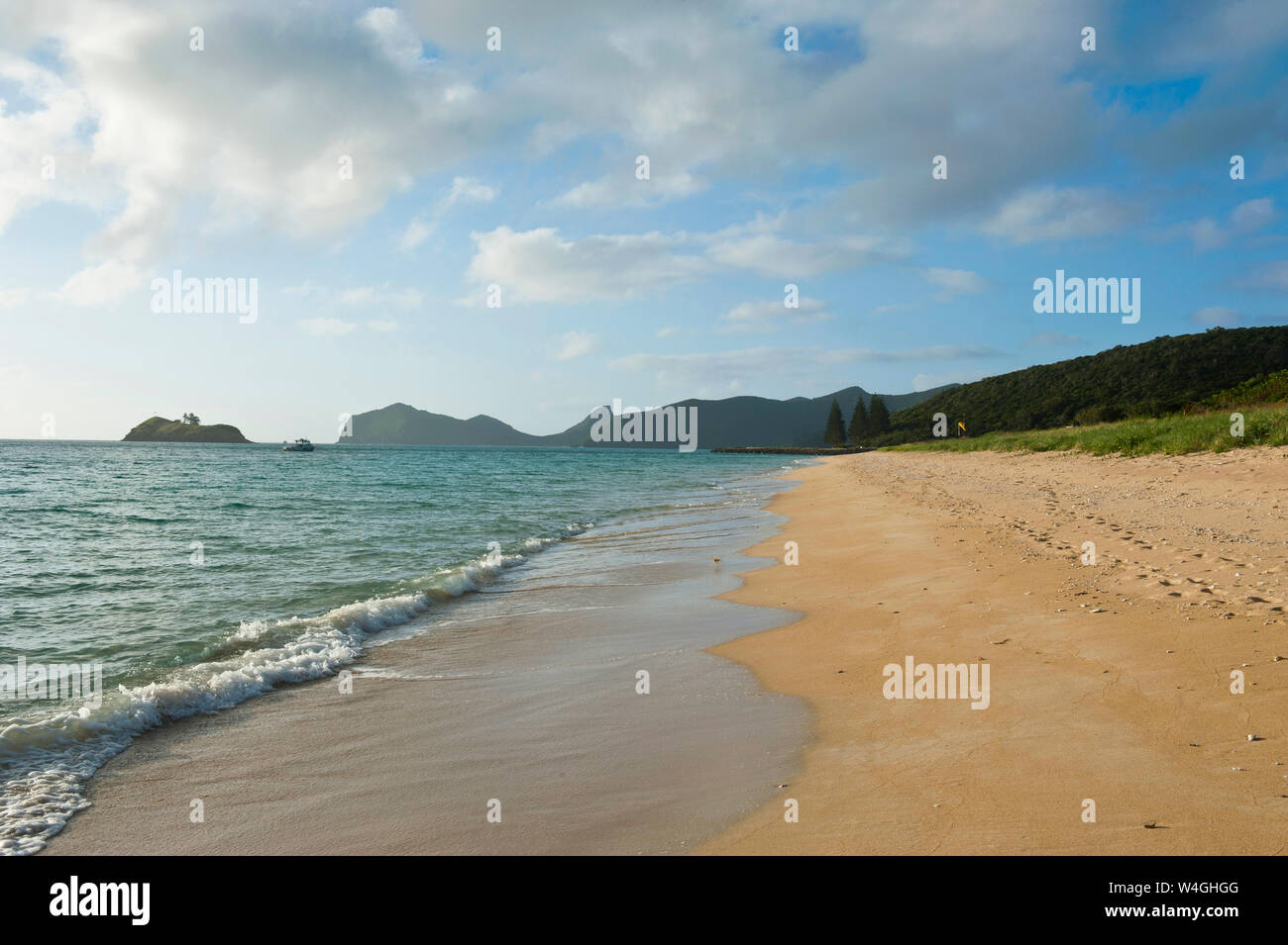 Deserted beach on Lord Howe Island, New South Wales, Australia Stock ...