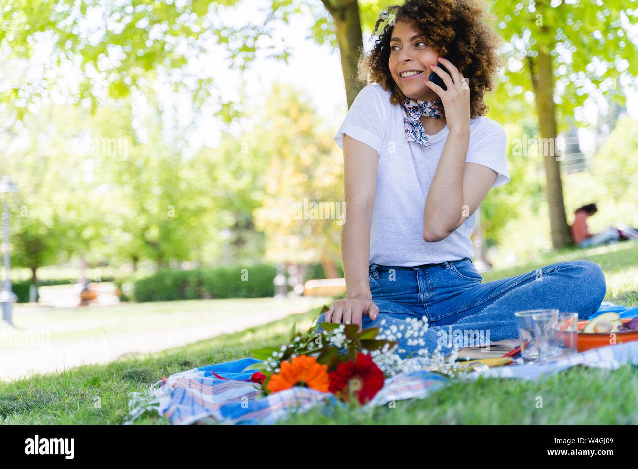 Woman on picnic in hi-res stock photography and images - Alamy