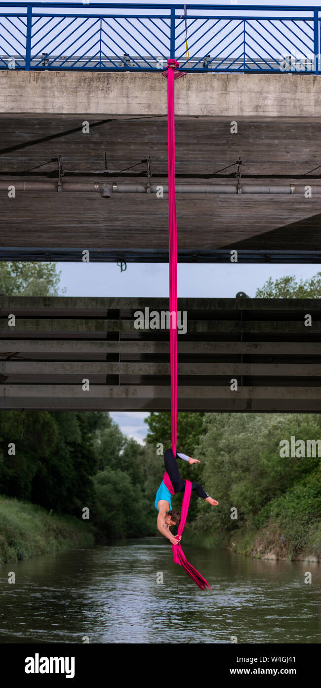 Aerial view person doing hi-res stock photography and images - Alamy