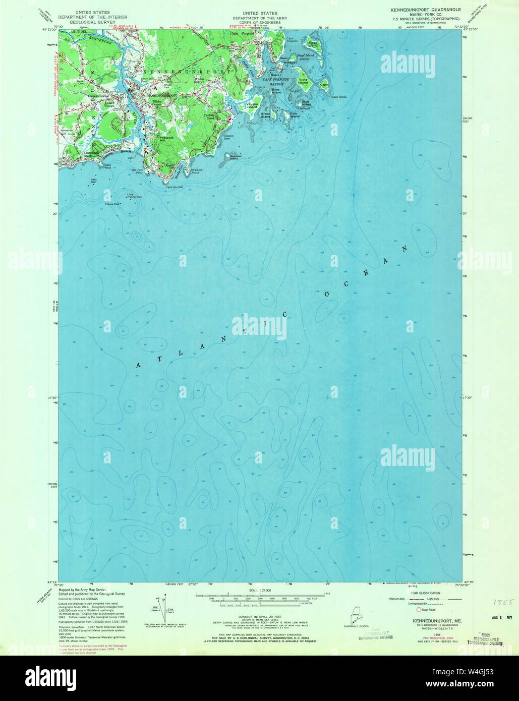 Kennebunkport map hi-res stock photography and images - Alamy