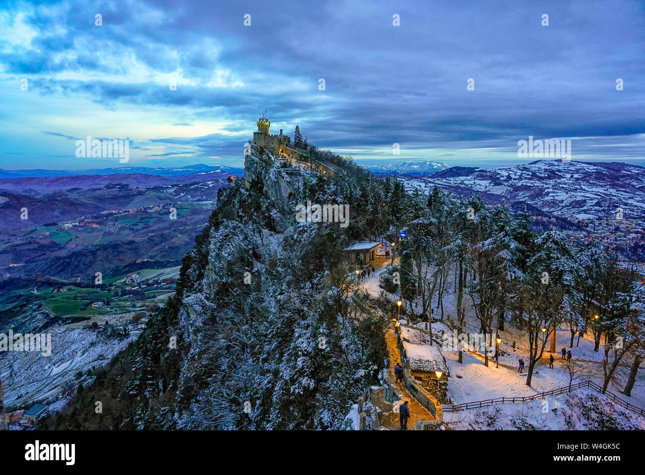 Monte titano in winter hi-res stock photography and images - Alamy