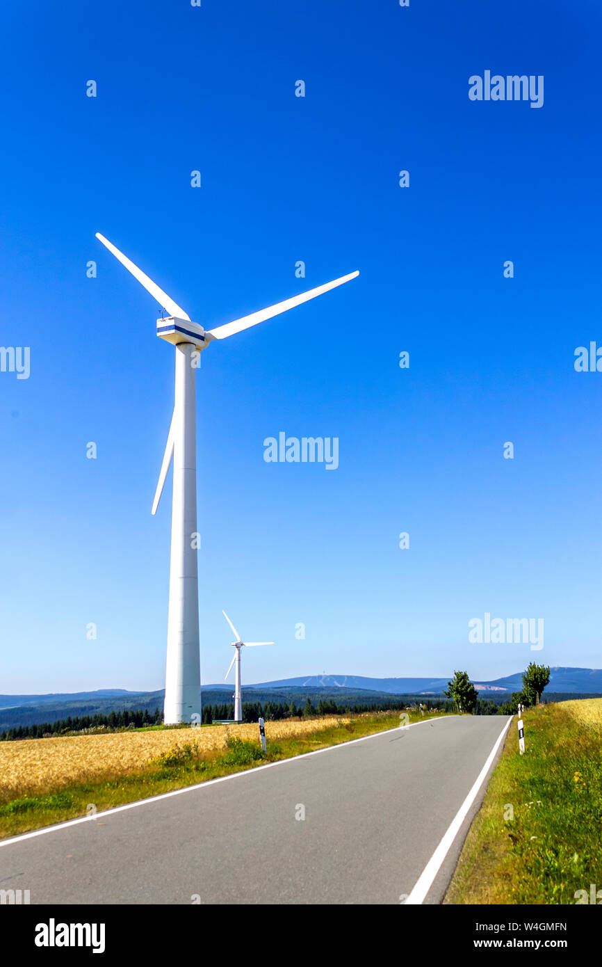 Wind wheel at empty road hi-res stock photography and images - Alamy