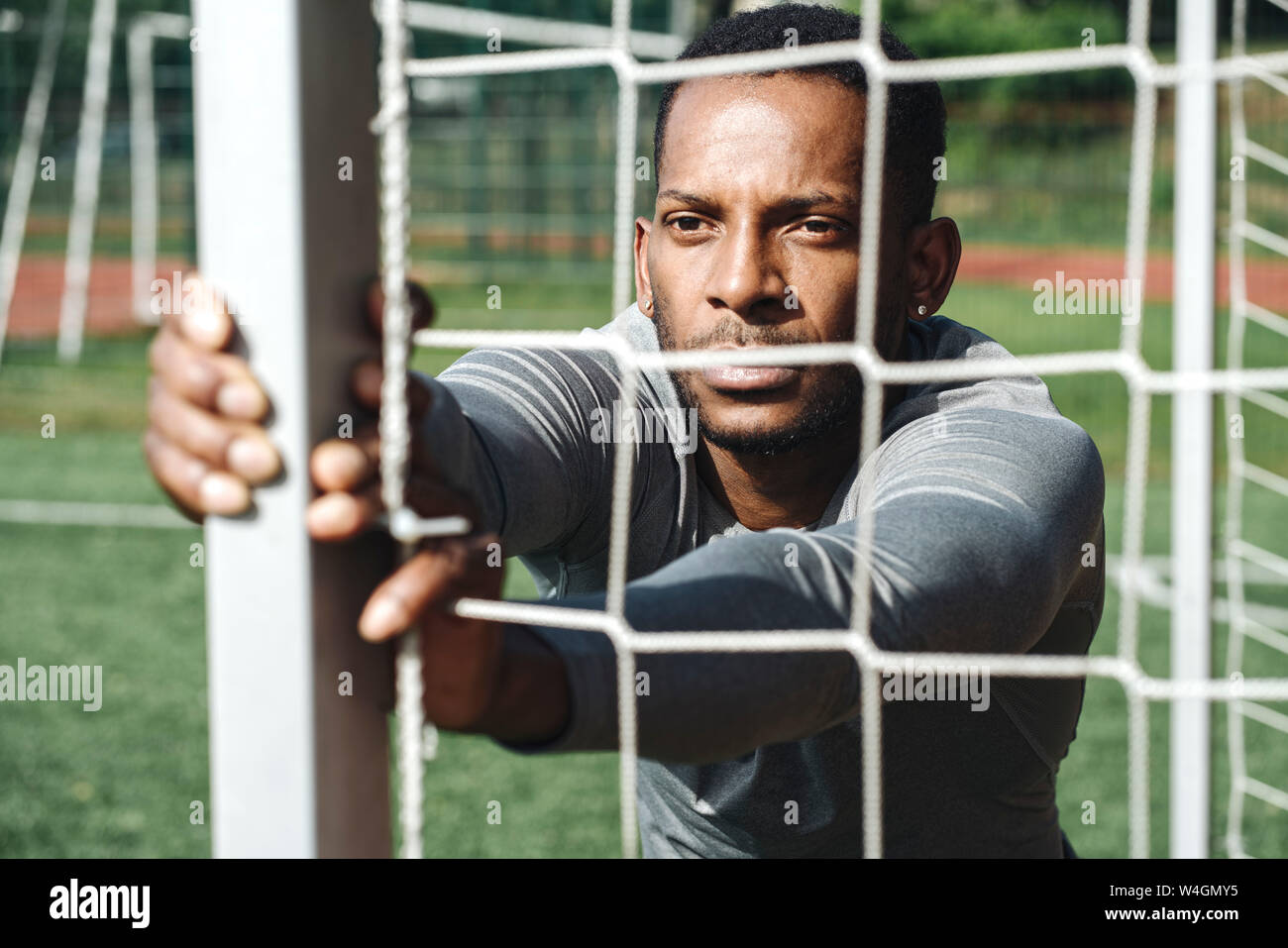 Goalkeeper stretching hi-res stock photography and images - Alamy