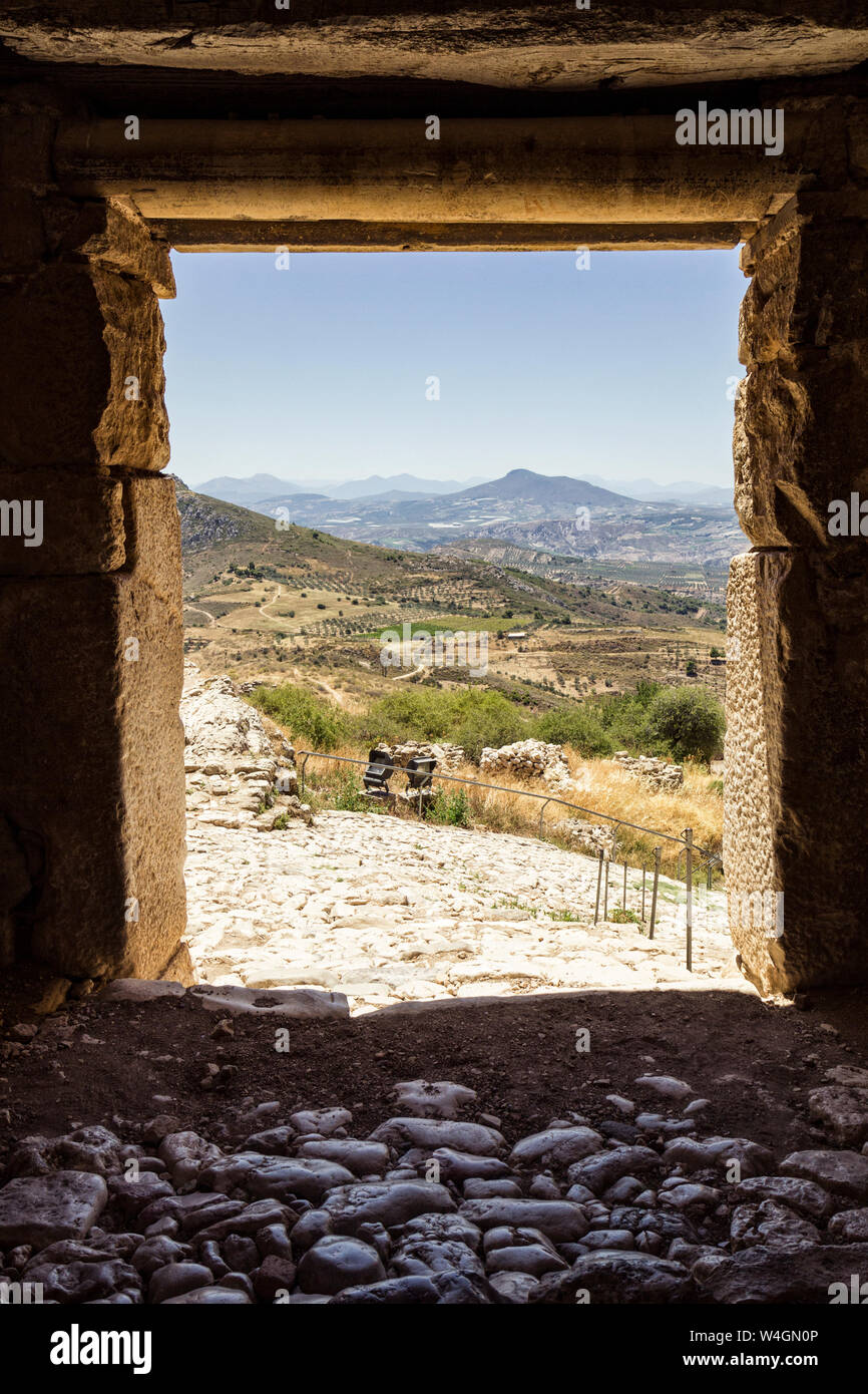 Ancient castle fortress Acrocorinth, Corinth, Greece Stock Photo - Alamy