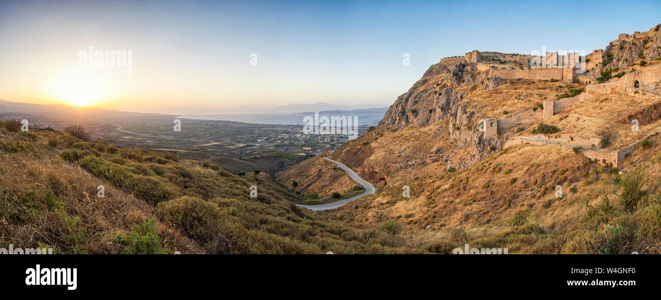 Ancient castle fortress Acrocorinth, Corinth, Greece Stock Photo - Alamy