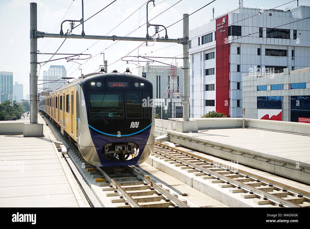 MRT train in Jakarta Stock Photo - Alamy