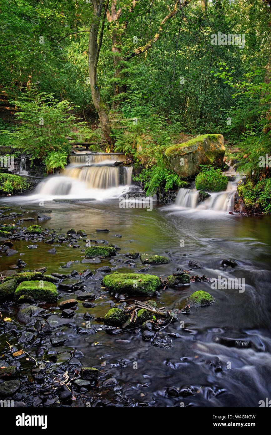 Rivelin double waterfalls hi-res stock photography and images - Alamy