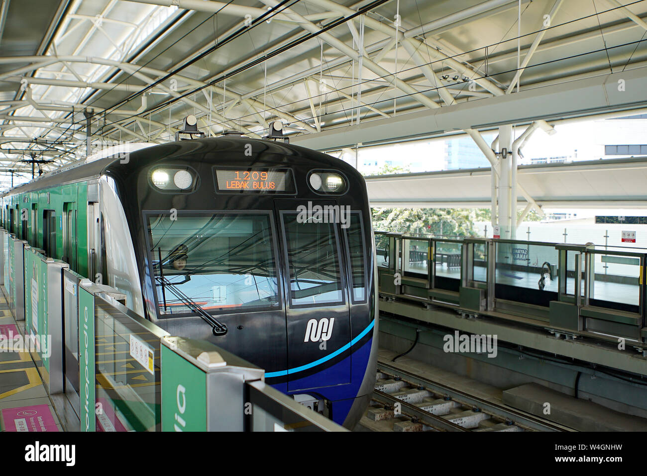 MRT train in Jakarta Stock Photo - Alamy