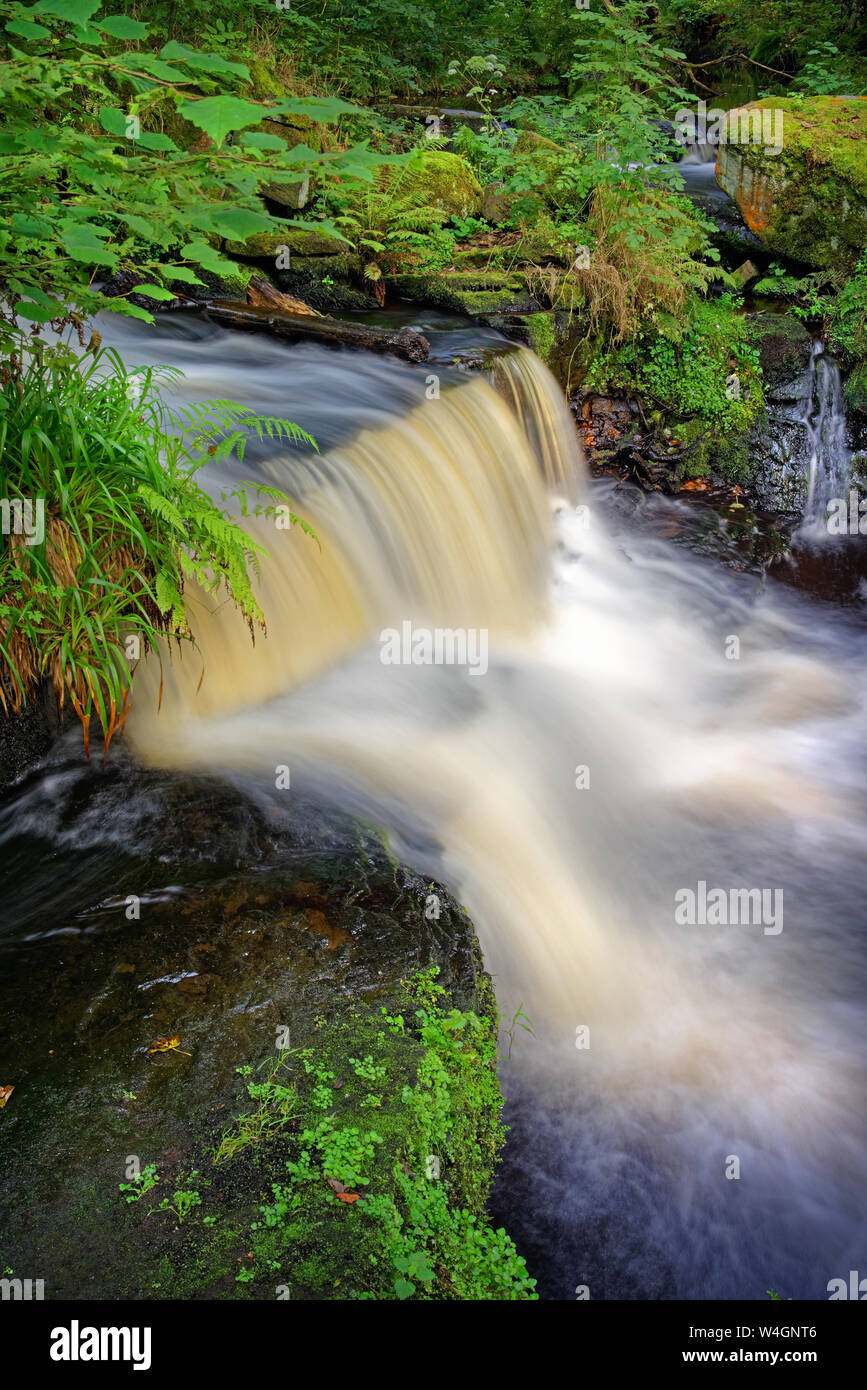 Rivelin double waterfalls hi-res stock photography and images - Alamy