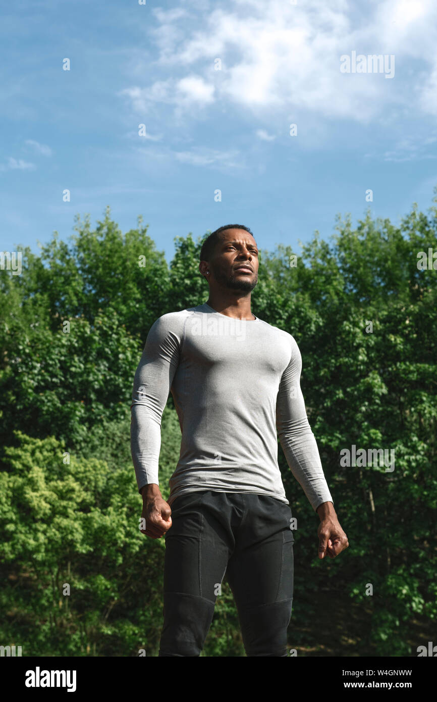 Full length view sportsman hi-res stock photography and images - Alamy