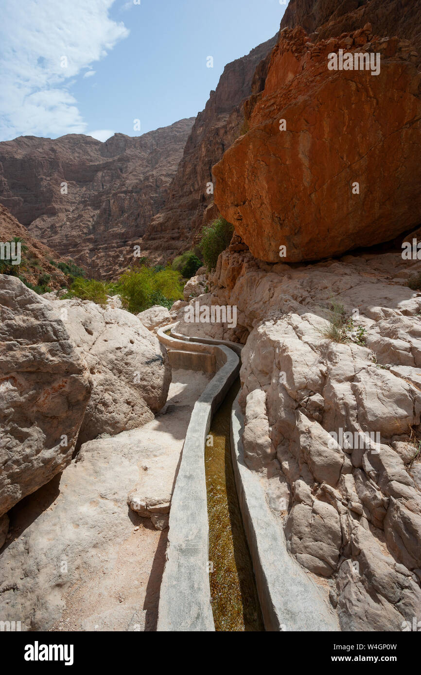Water channel at Wadi Shab, Oman Stock Photo - Alamy