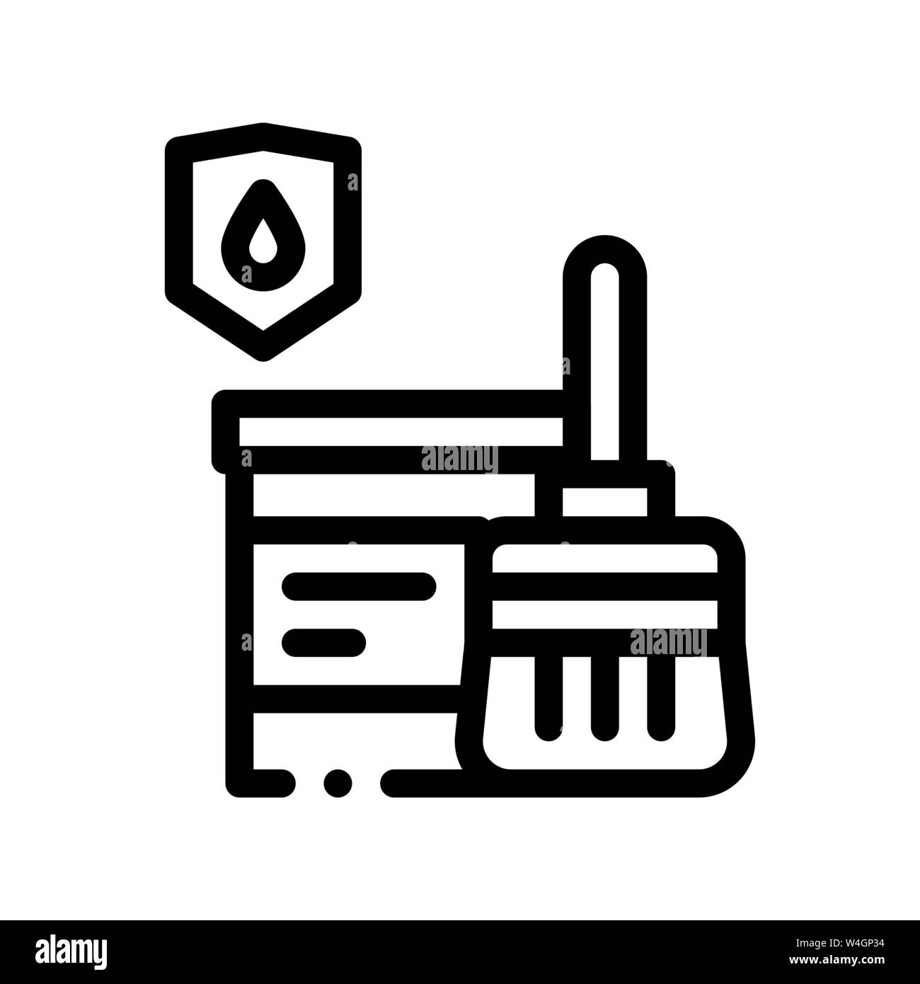 Moisture resistant material icon Black and White Stock Photos & Images ...