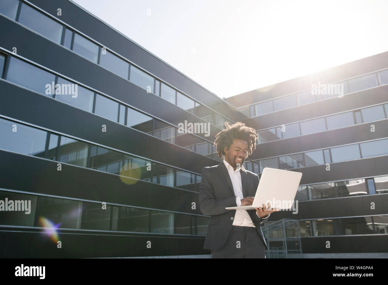 Businessman working office laptop outside hi-res stock photography and ...