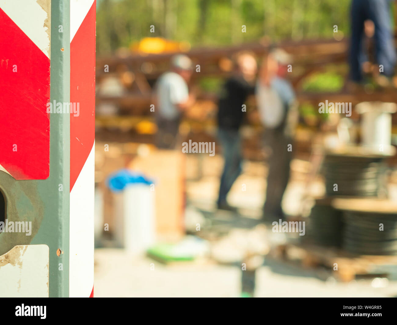 Blurred construction workers hi-res stock photography and images - Alamy