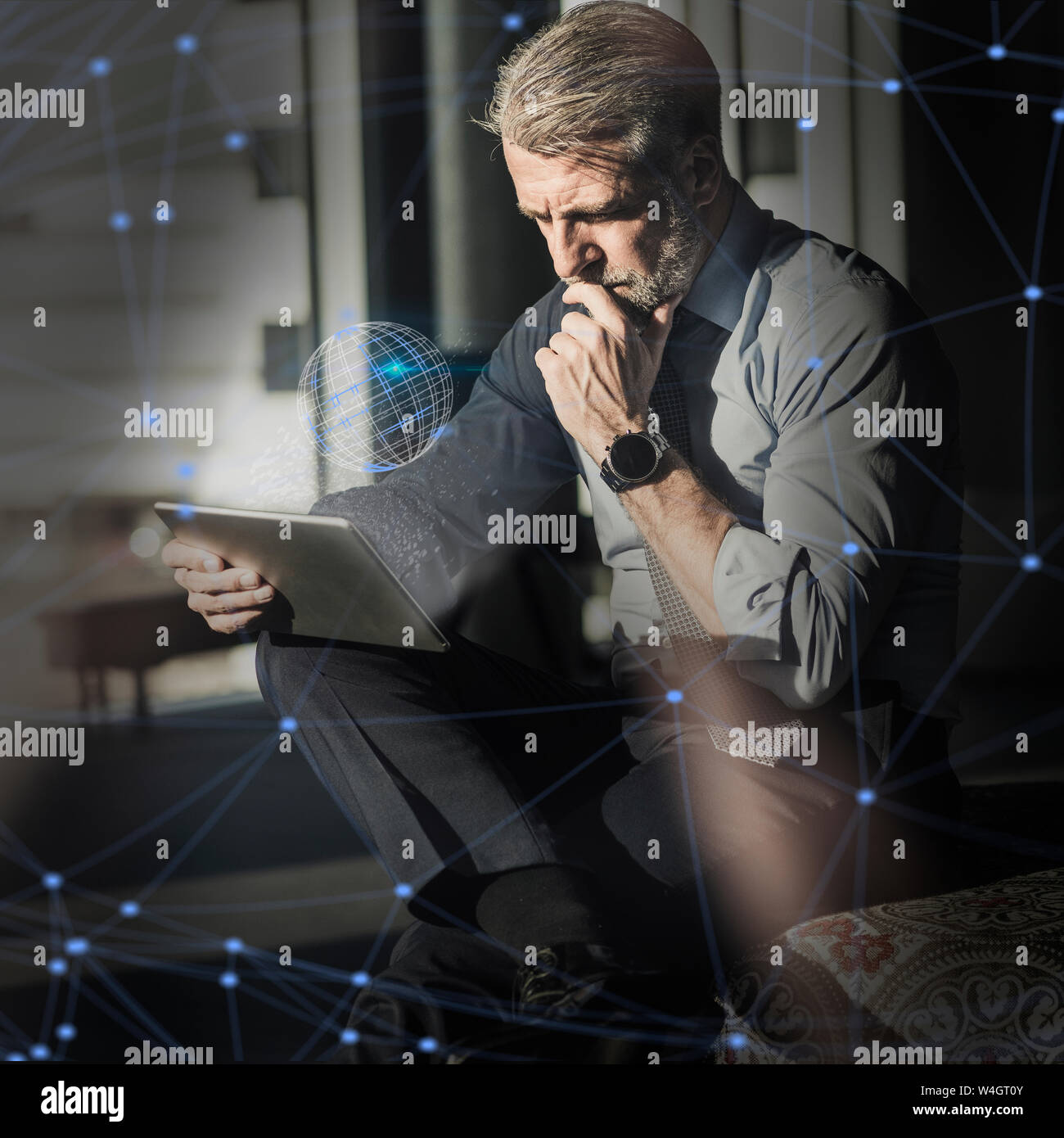 Surrounded by digital information hi-res stock photography and images - Alamy