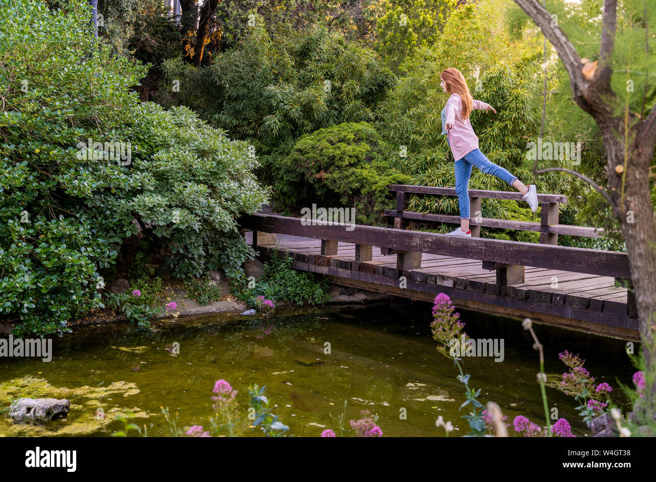 Balancing bridge railing hi-res stock photography and images - Alamy