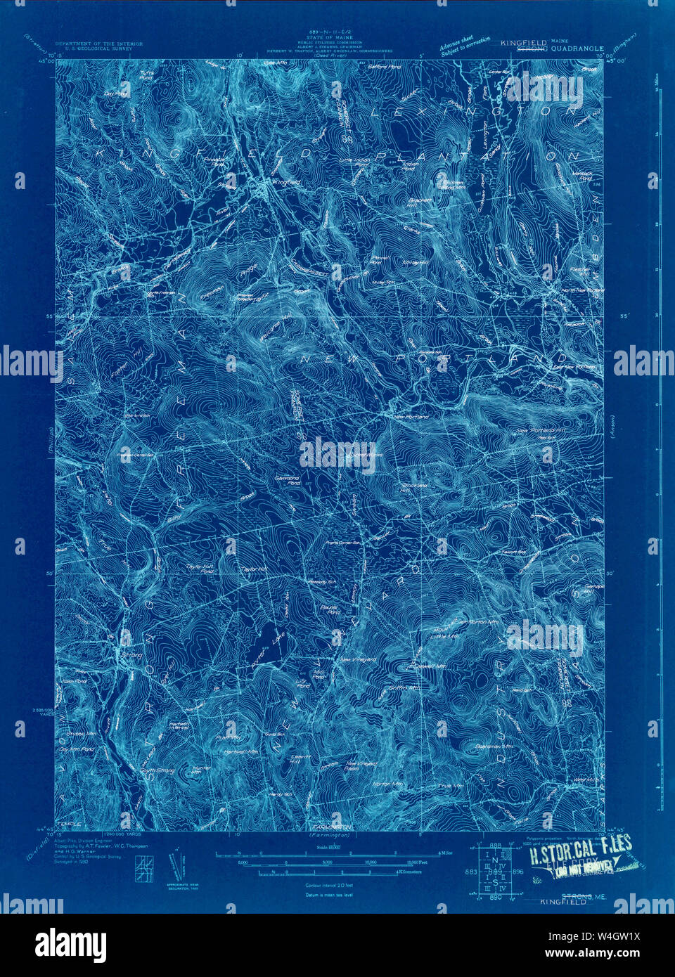 Maine USGS Historical Map Kingfield 807545 1930 48000 Inversion ...