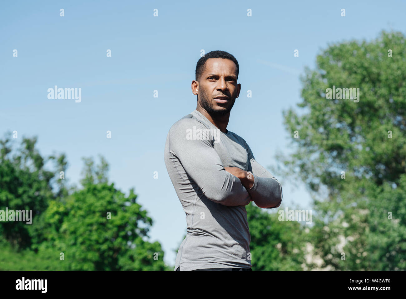 Portrait of sportsman Stock Photo - Alamy