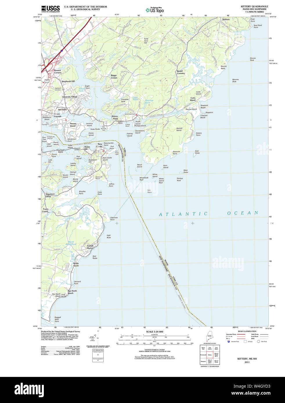 Map of kittery Cut Out Stock Images & Pictures - Alamy