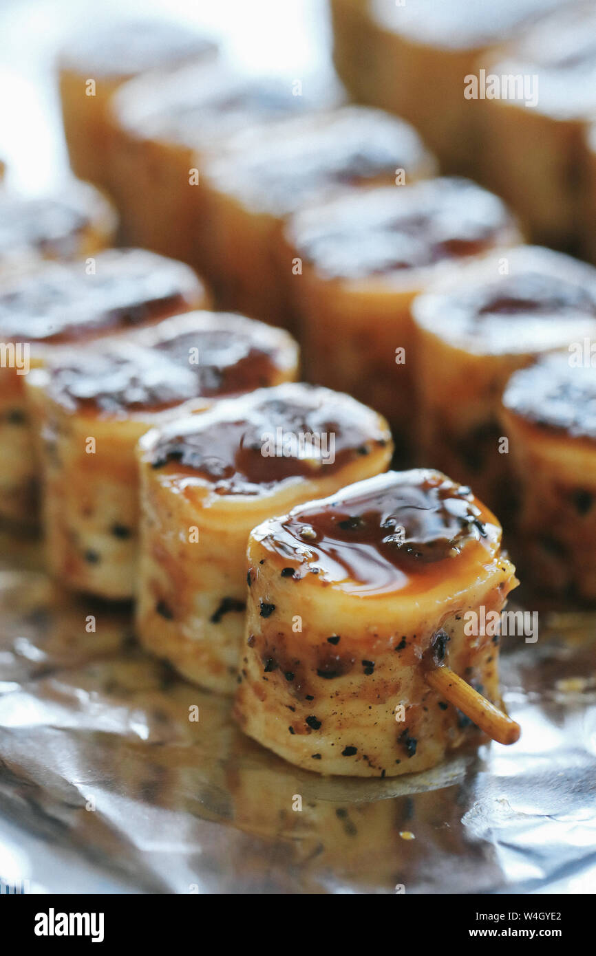 Cooking recipe. Delicious barbecue cooking method Stock Photo - Alamy