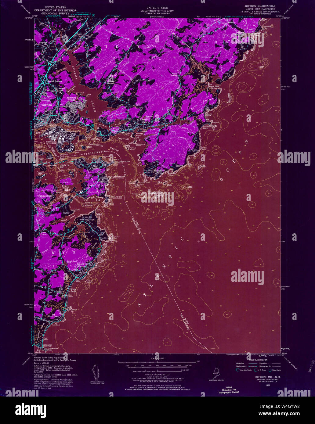Map of kittery maine hi-res stock photography and images - Alamy