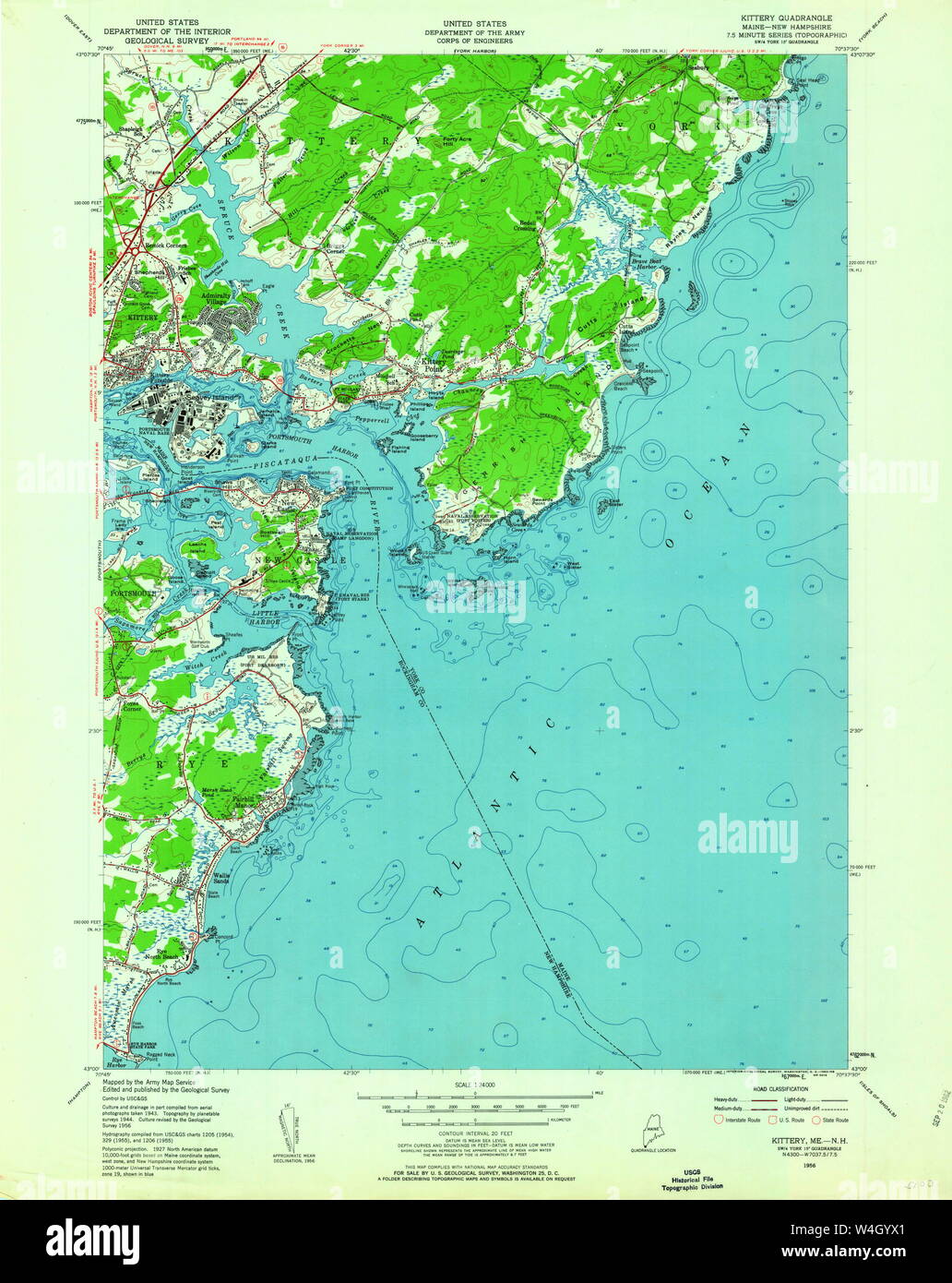 Map of kittery maine hi-res stock photography and images - Alamy