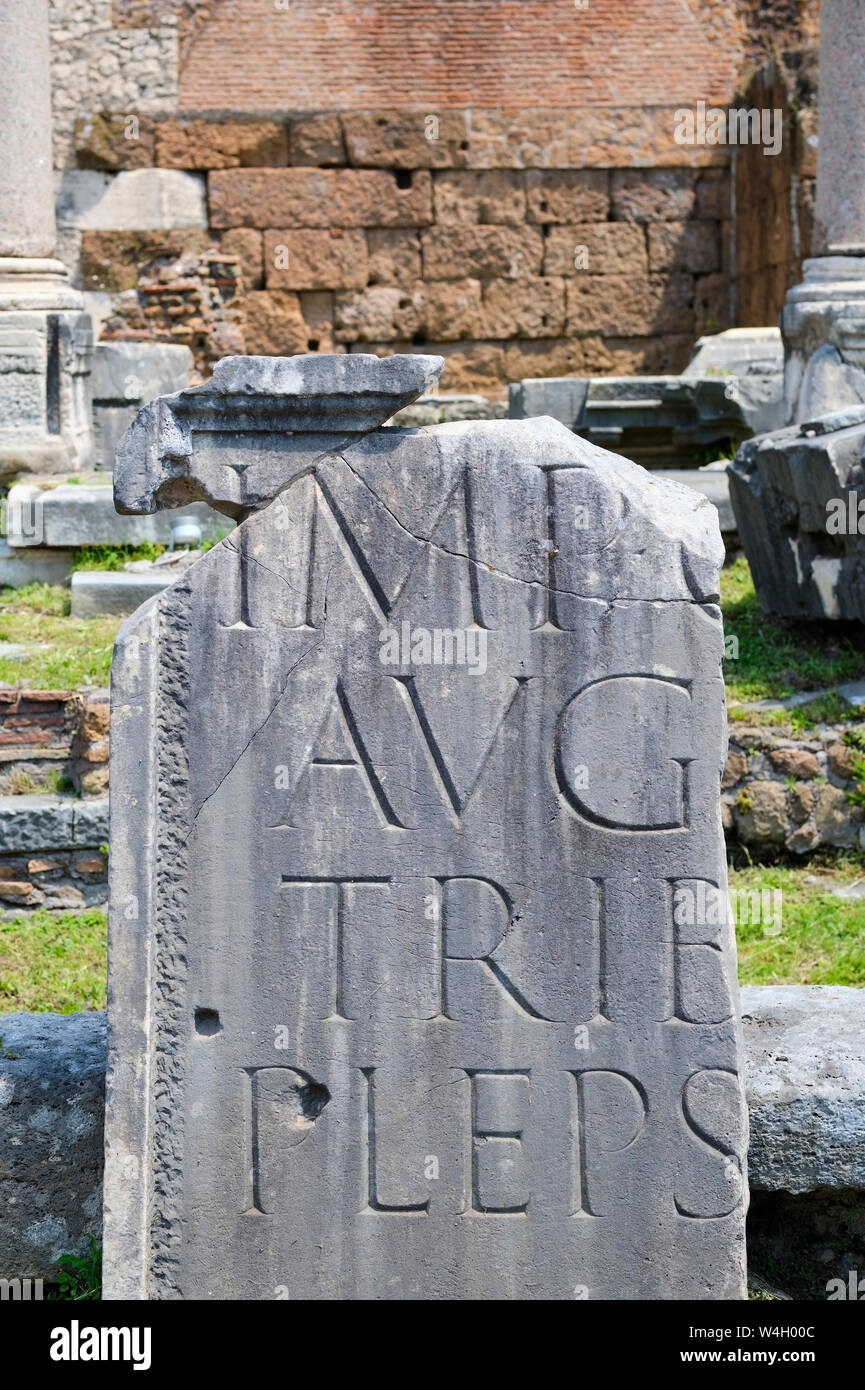 Remains of a stele at forum romanum hi-res stock photography and images ...
