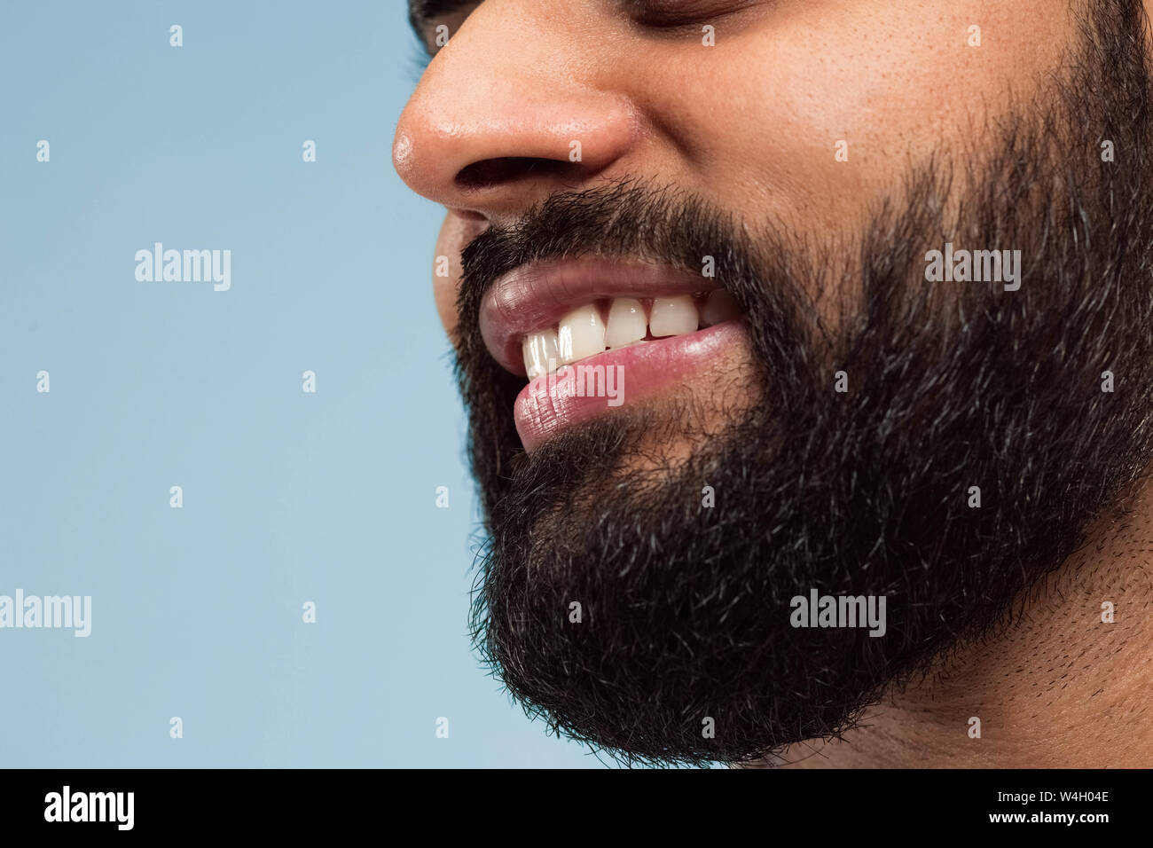 Smiling Human Faces White Background