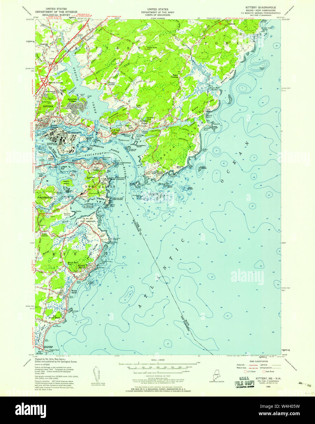 Map of kittery maine hi-res stock photography and images - Alamy