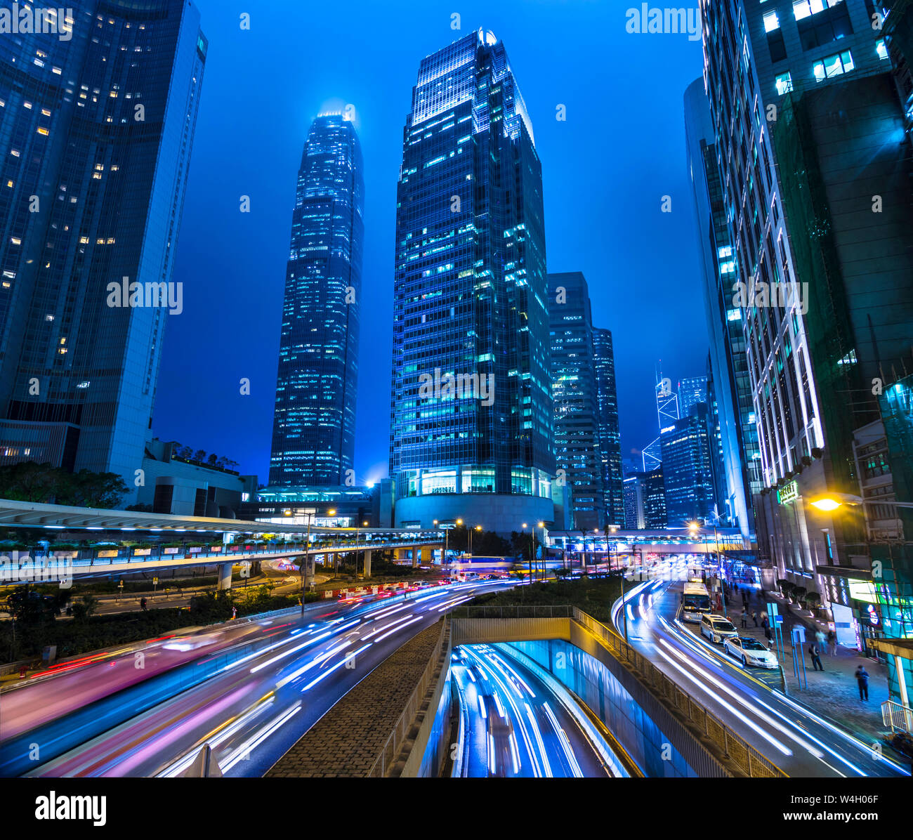 Hong Kong Central IFC at night, Hong Kong, China Stock Photo - Alamy