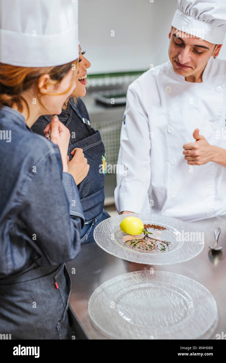 Female chef cooking dessert hi-res stock photography and images - Alamy