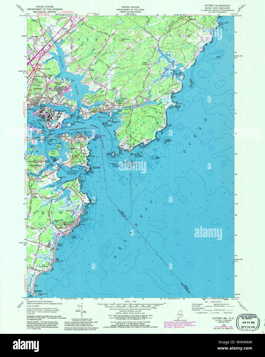 Map of kittery maine hi-res stock photography and images - Alamy