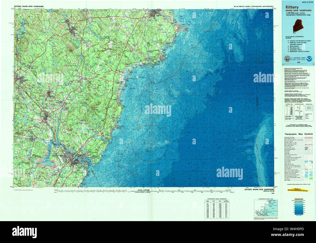 Map of kittery maine hi-res stock photography and images - Alamy