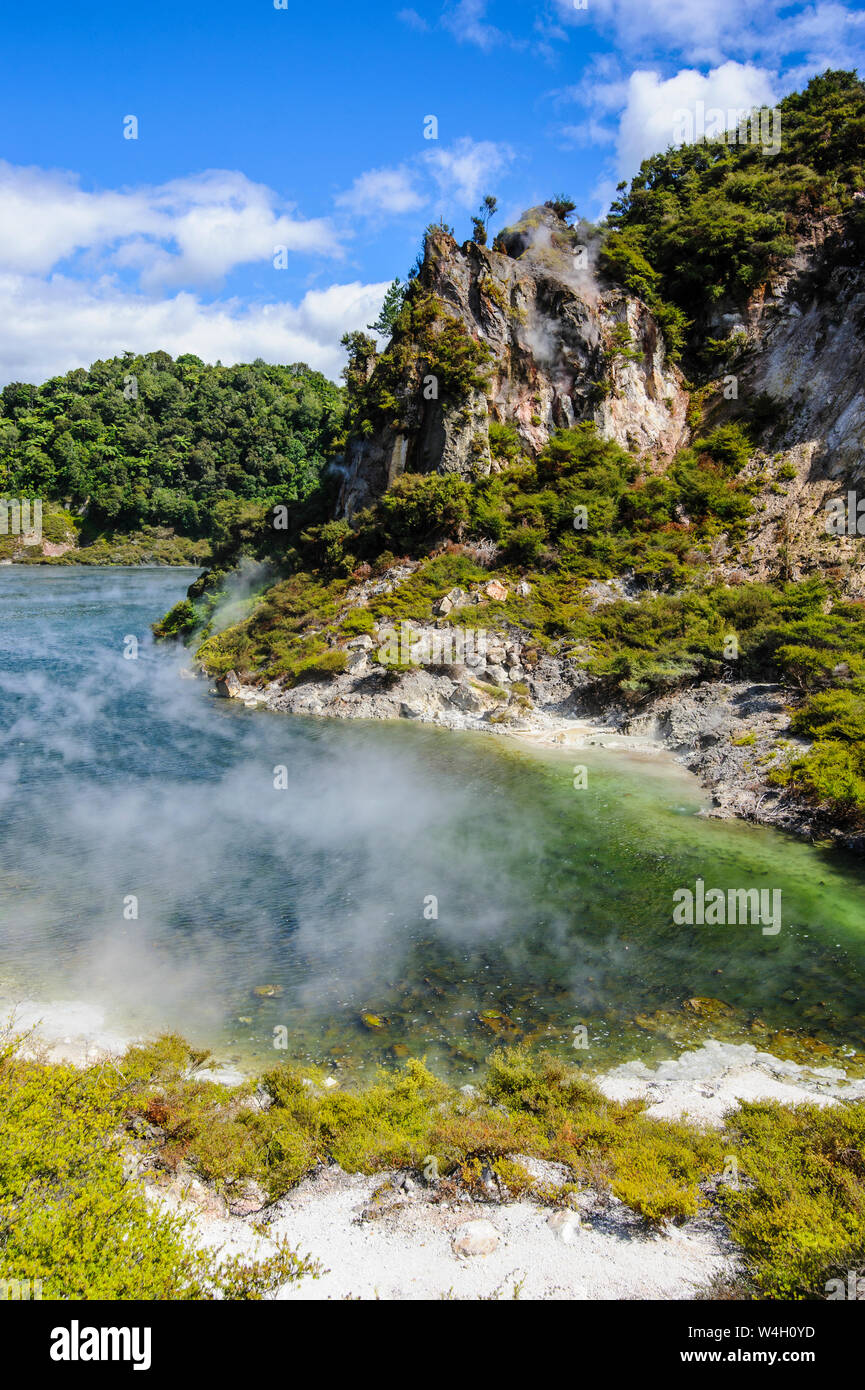 Frying Pan Lake, largest hot spring in the world, Waimangu Volcanic ...